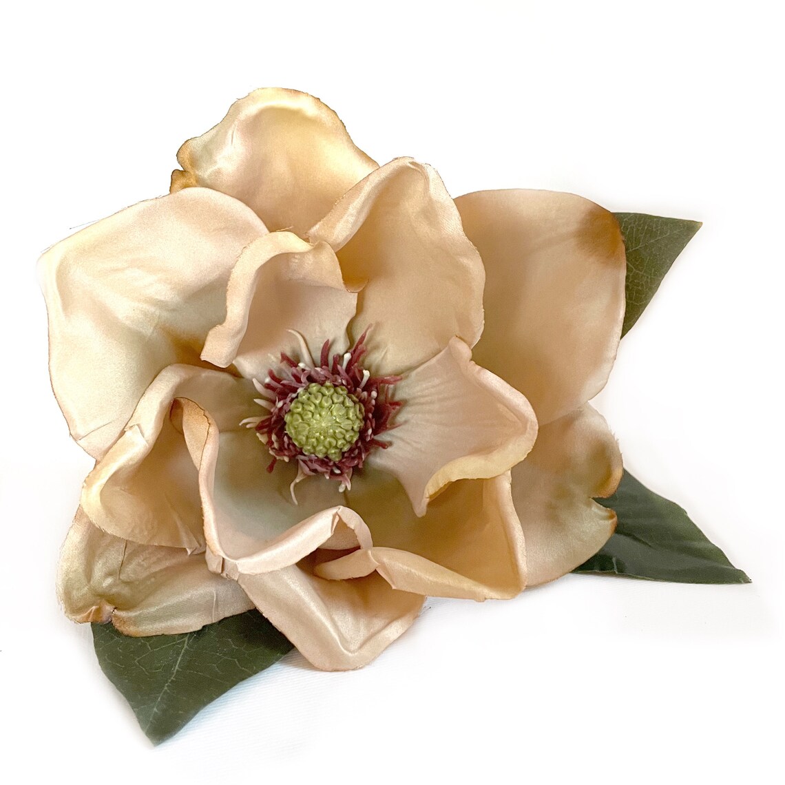 Jumbo Beige Magnolia With or Without Stem - Artificial Flower, Silk ...