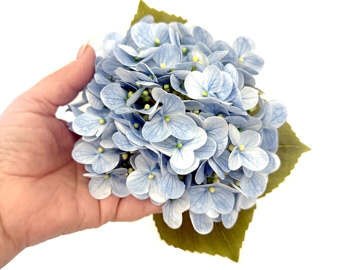 Real Touch Light Blue Hydrangea Stem - Artificial Flowers - Etsy