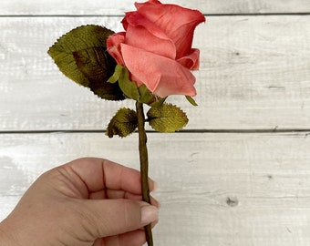 Deep Red Sophia Rose Silk Flowers, Artificial Flower Head - Etsy