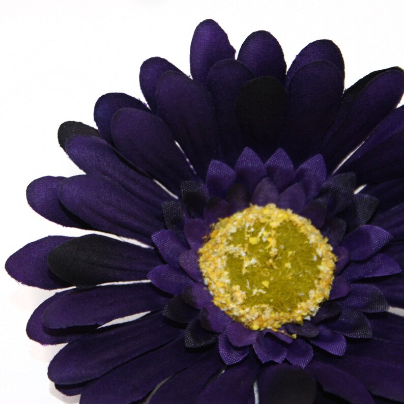 2 Deep Purple Silk Gerbera Daisies Artificial Flowers Silk - Etsy