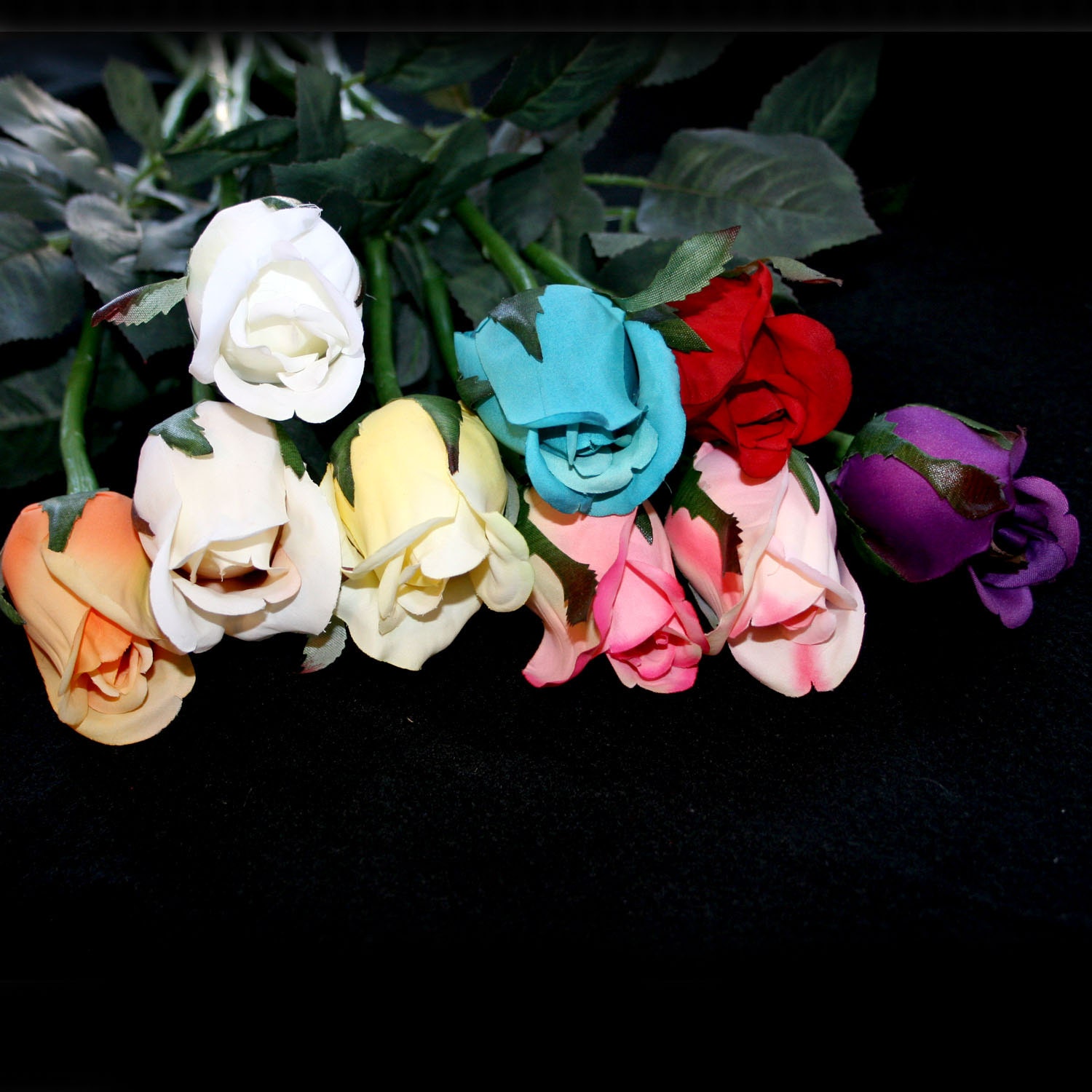 1 RED Princess Rose Bud - Barely Blooming - Artificial Flowers, Silk ...