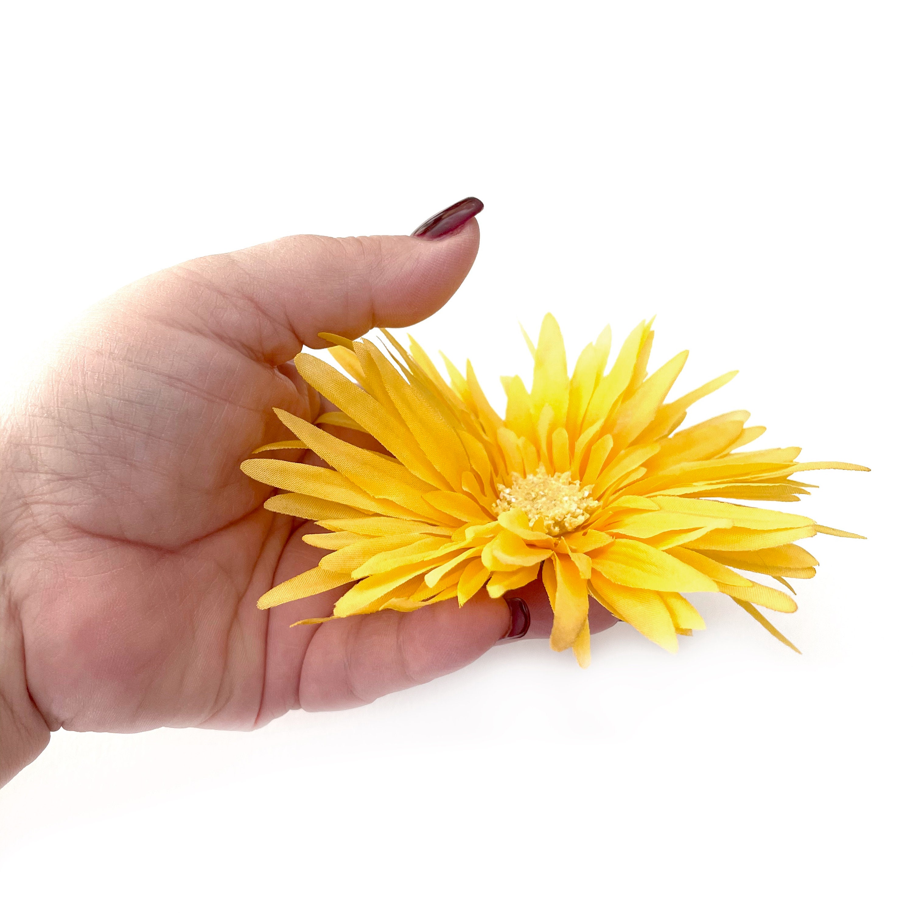 Yellow Gerbera Spider Daisy - Artificial Flowers, Silk Flower Head - Etsy