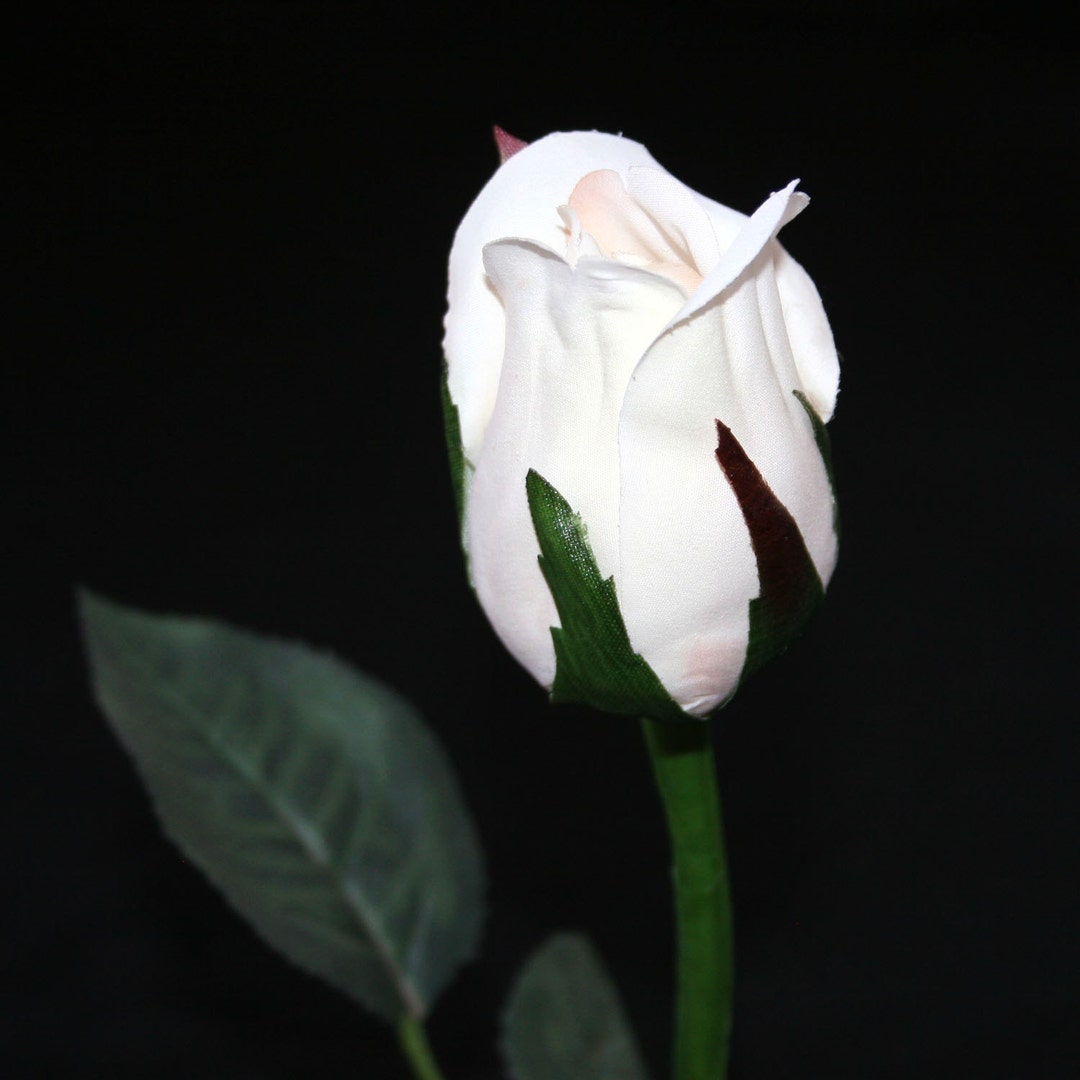 1 Vanilla Princess Rose Bud - Barely Blooming - Artificial Flowers ...