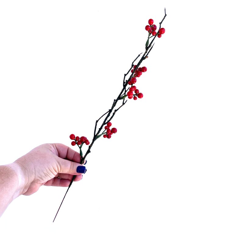 Red Berry Spray - Holiday Floral, Christmas Floral - 18 Inches - Etsy