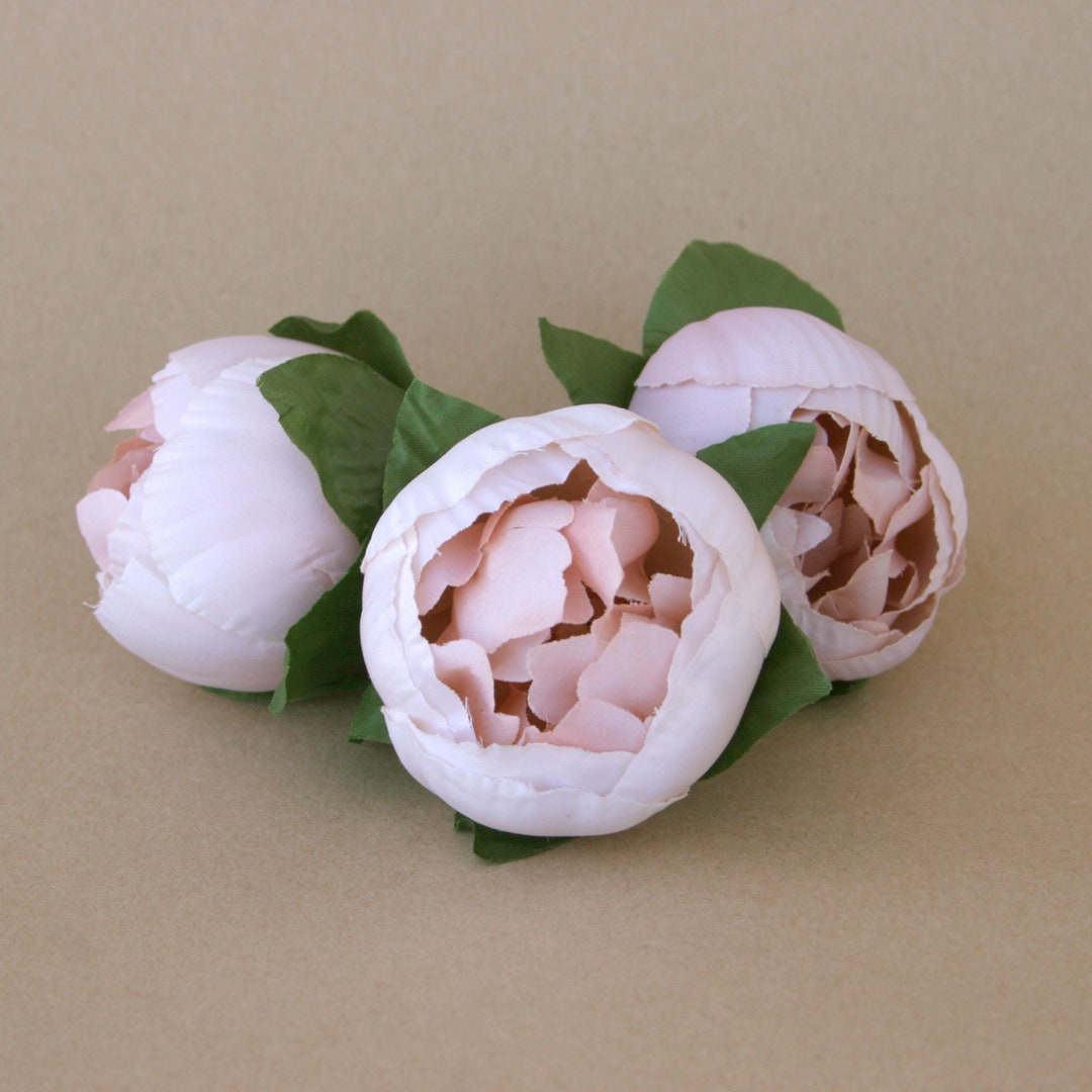 3 Blush Peony Balls - Closed Peony - Artificial Flower - Silk Flower ...
