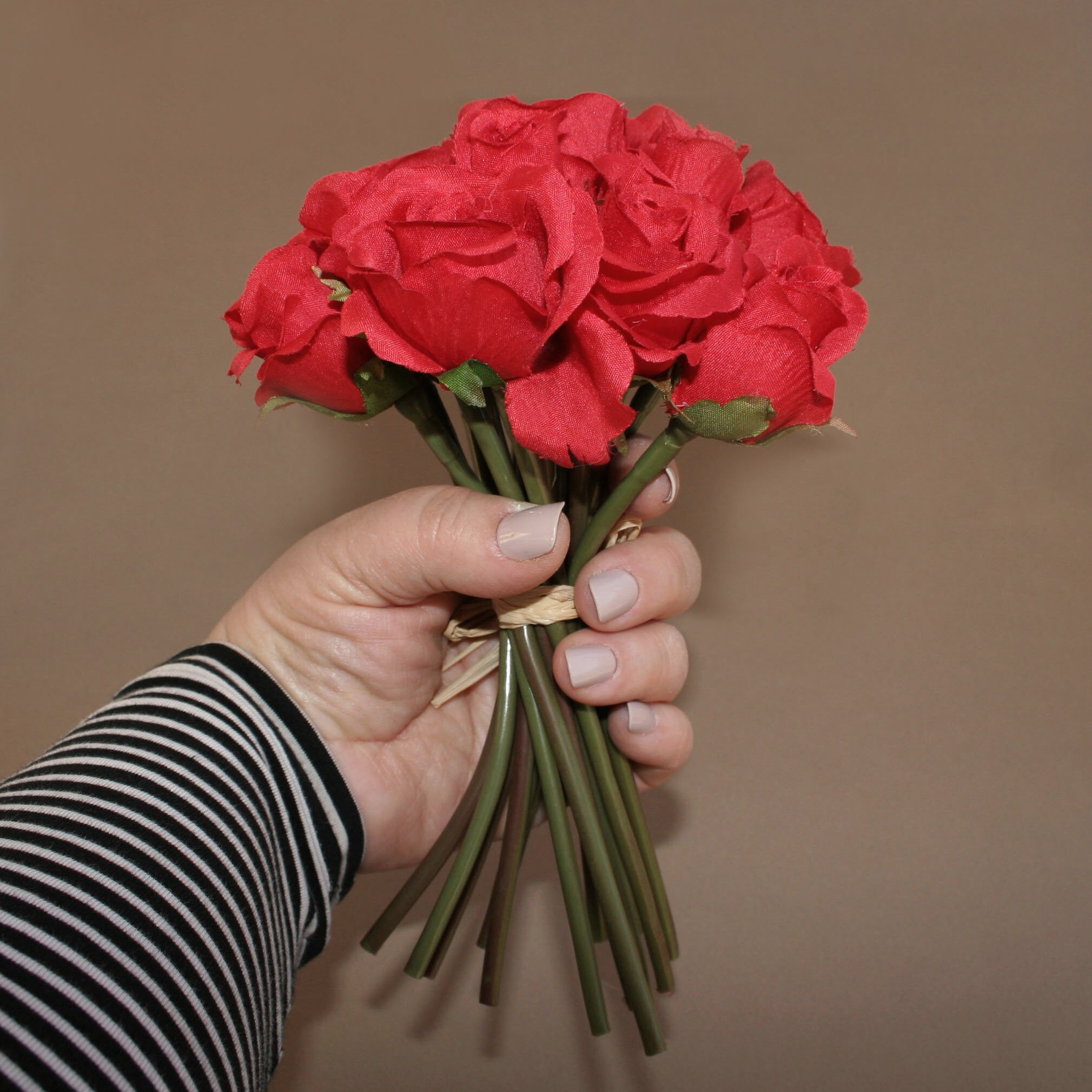 Small Red Rose Bouquet Artificial Flowers Silk Flowers - Etsy