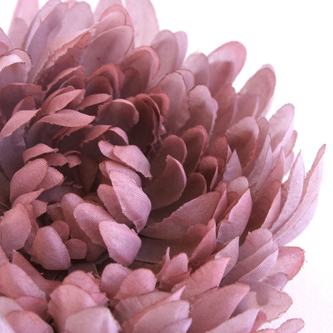 Antique Mauve Pink Mum - Artificial Flower Head, Silk Flower - Etsy