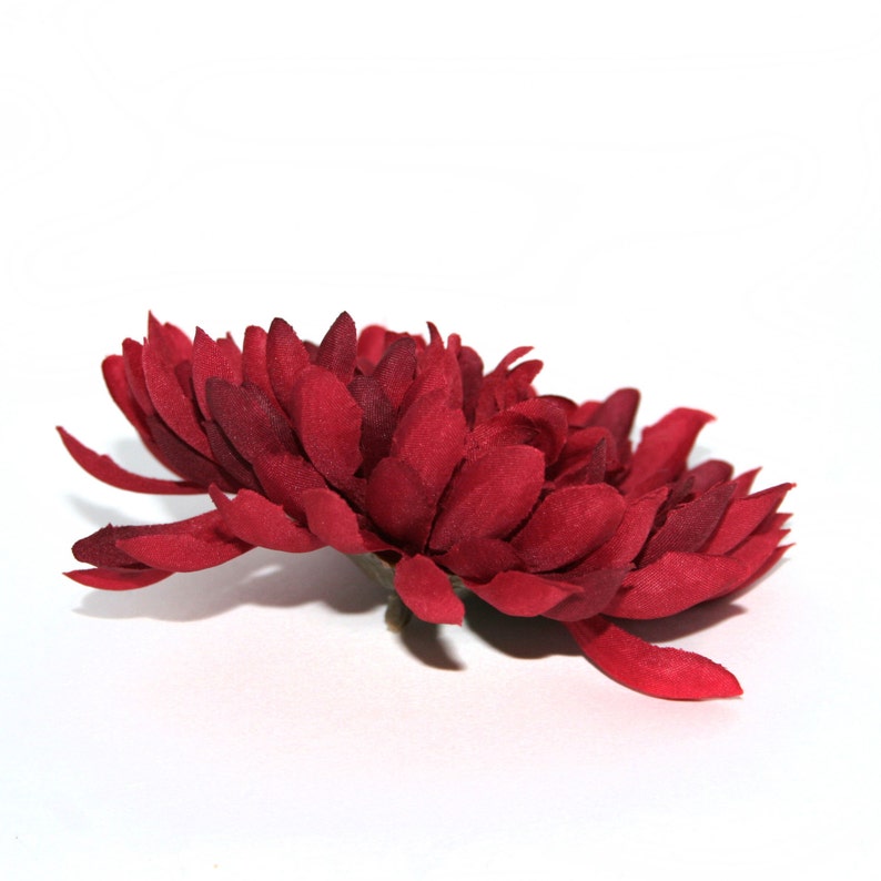 Christmas Red Mum Artificial Flowers Silk Flower Heads - Etsy