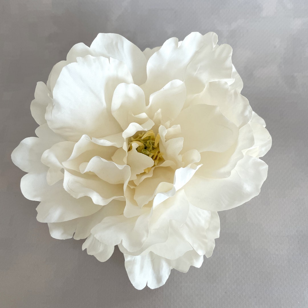 Cream White Peony - Artificial Silk Flower - PRE-ORDER - Available With ...