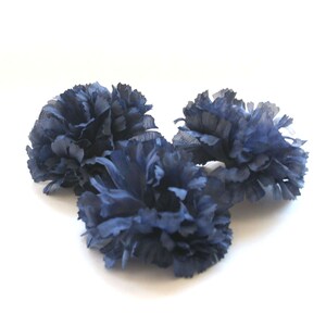 3 Navy Blue Carnations - Artificial Flowers - Etsy