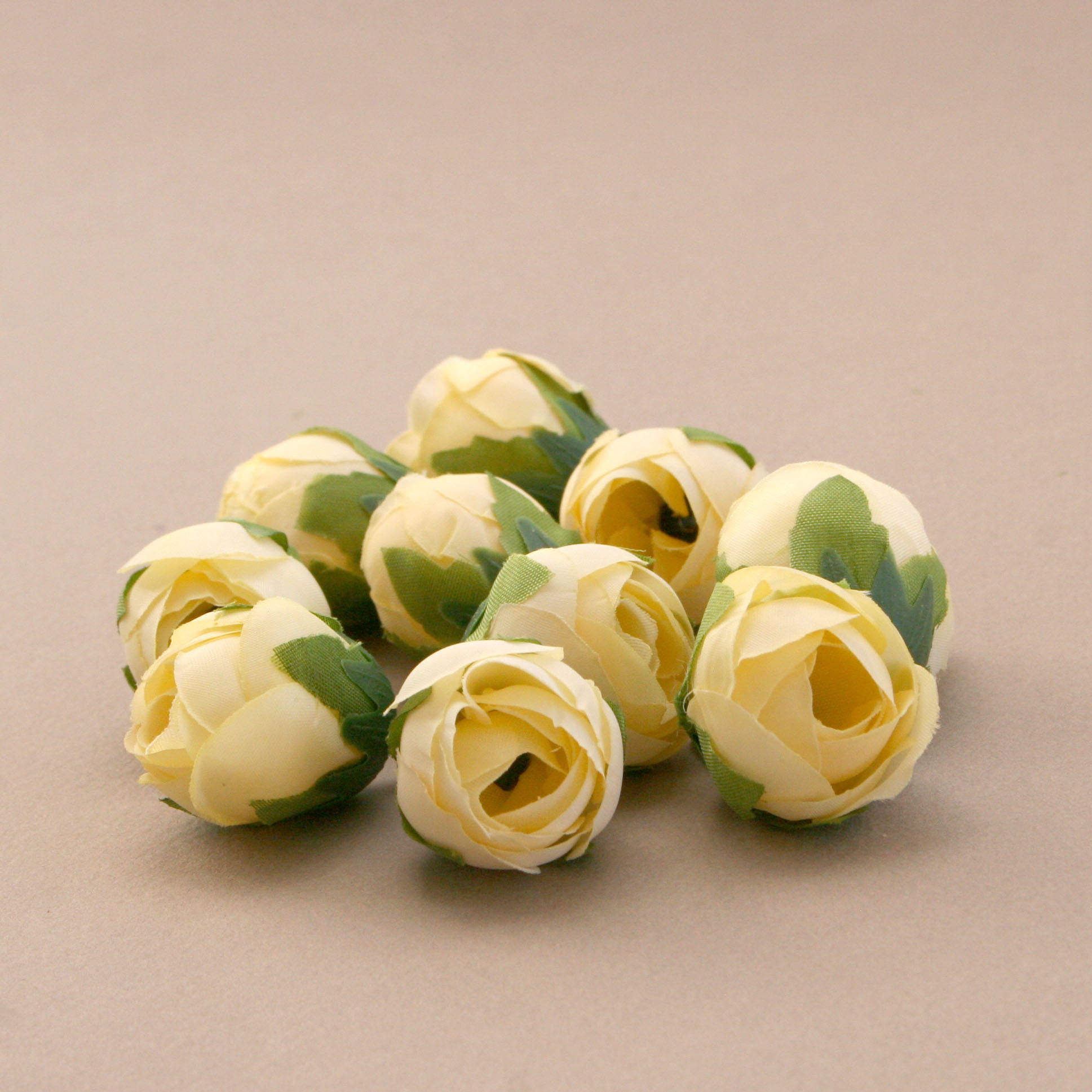 10 Pale Yellow Tea Roses Artificial Flowers Silk Roses - Etsy