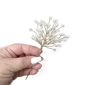 Gold Faceted Small Pearl Pick - Wedding Floral, Holiday Floral - Etsy