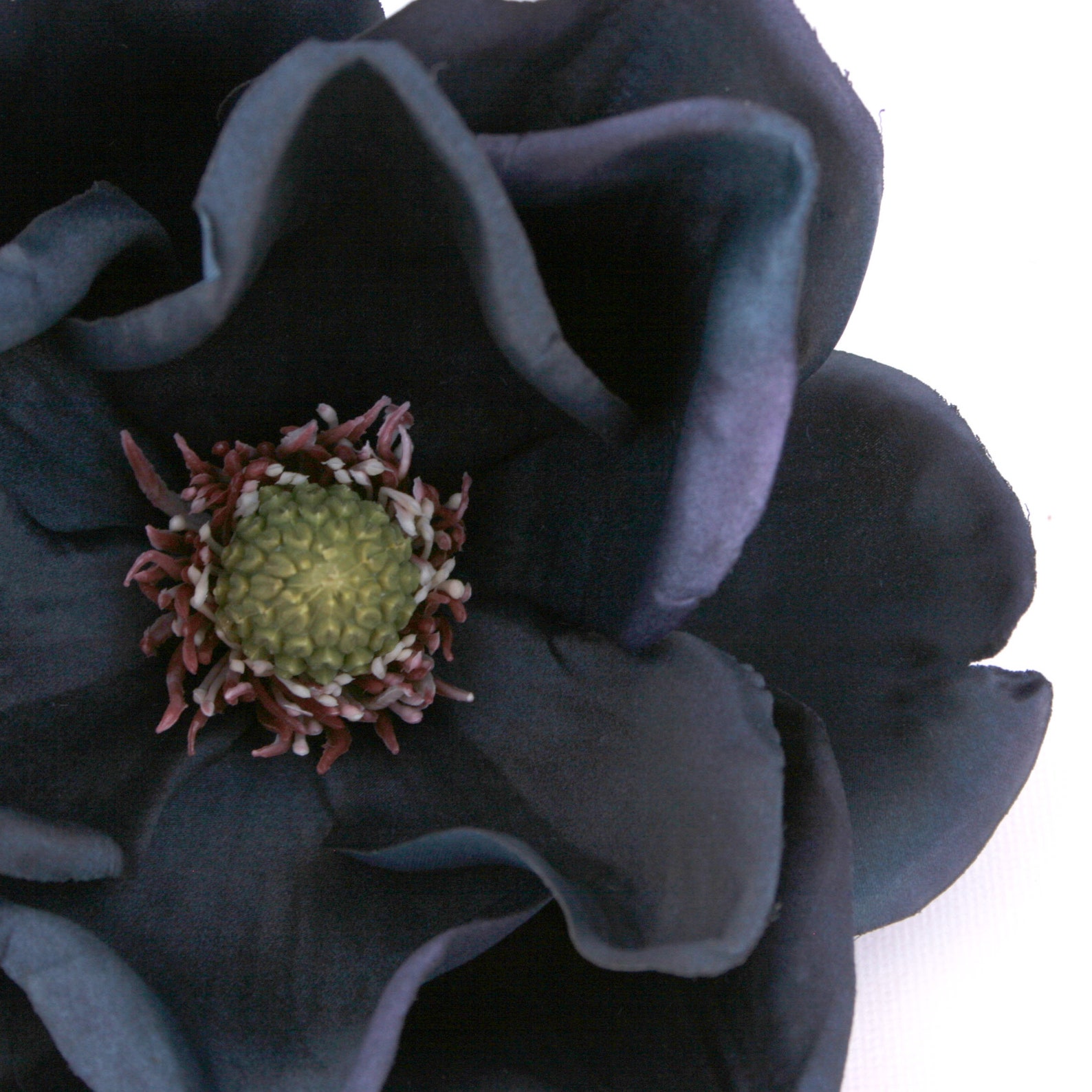 Navy Blue Magnolia With or Without Stem - Artificial Flower, Silk ...