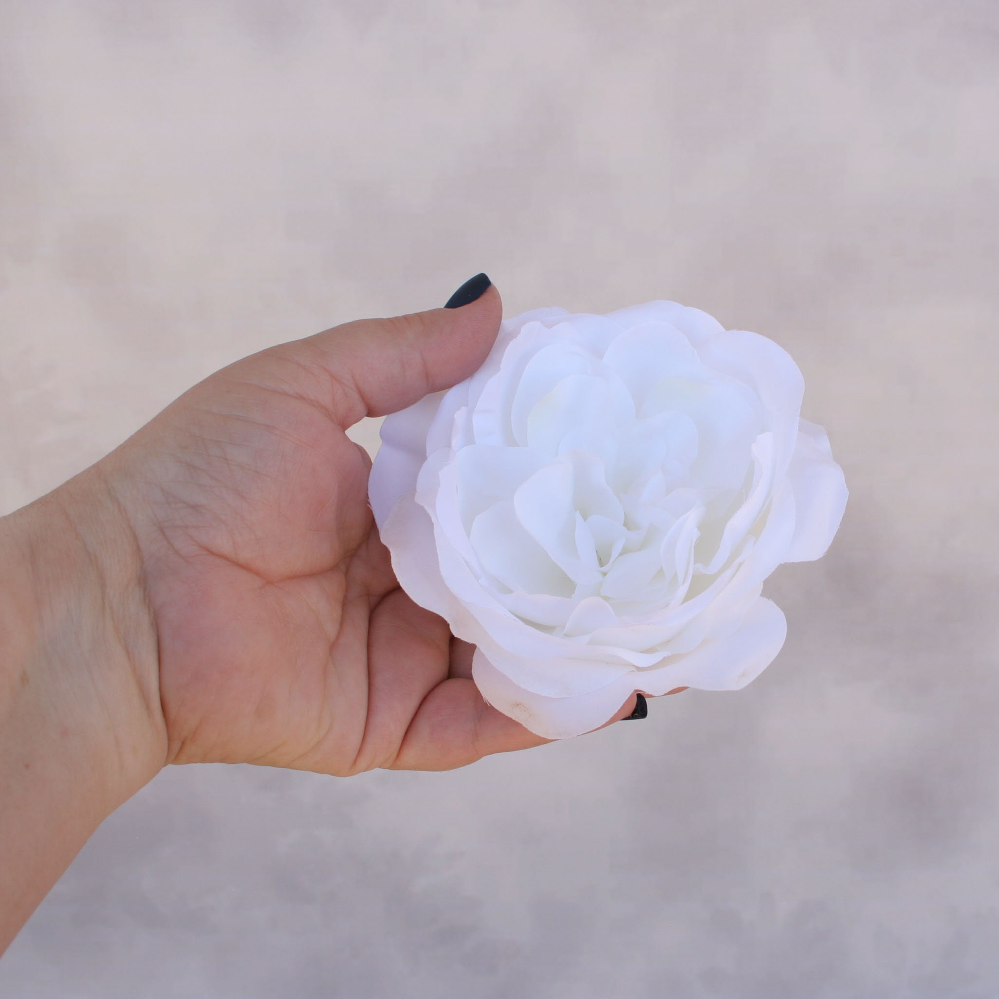 Pure White Cabbage Rose Artificial Flower Silk Flower Heads | Etsy