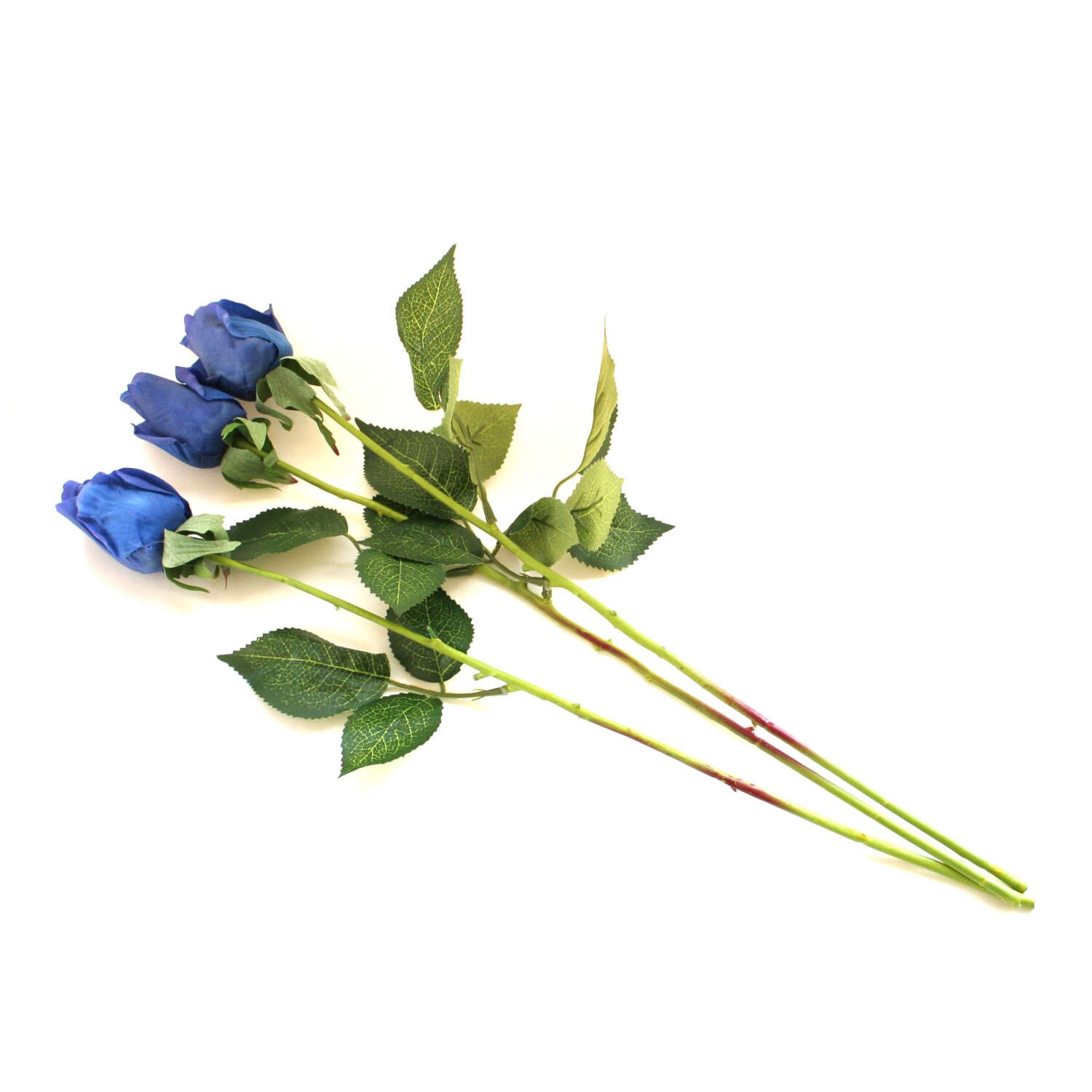 1 Long Stem Gorgeous Real Touch Blue Rose Bud Artificial - Etsy