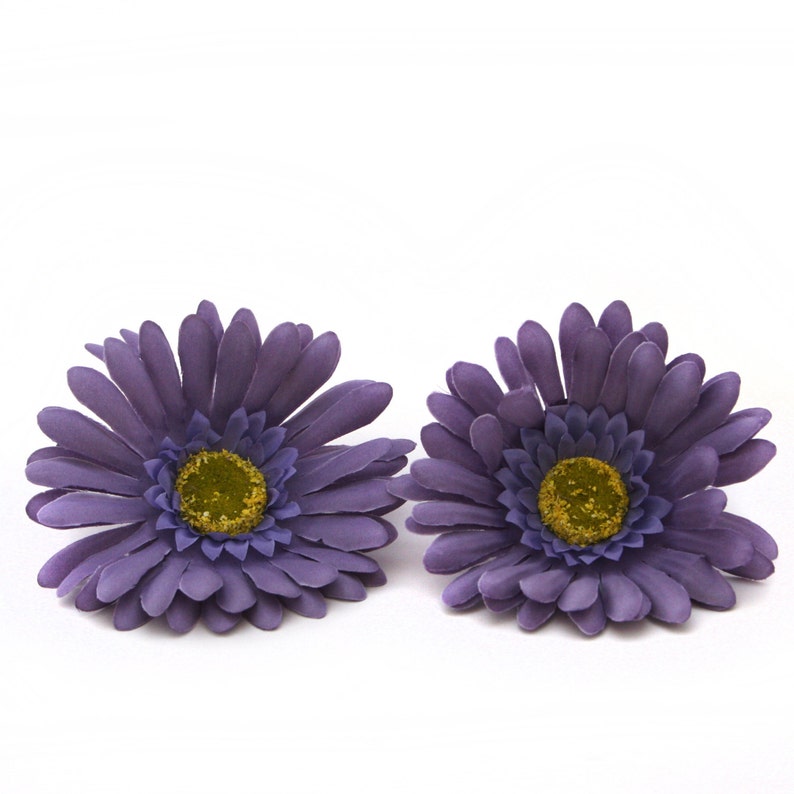 2 Lavender Silk Gerbera Daisies Artificial Flowers Silk - Etsy