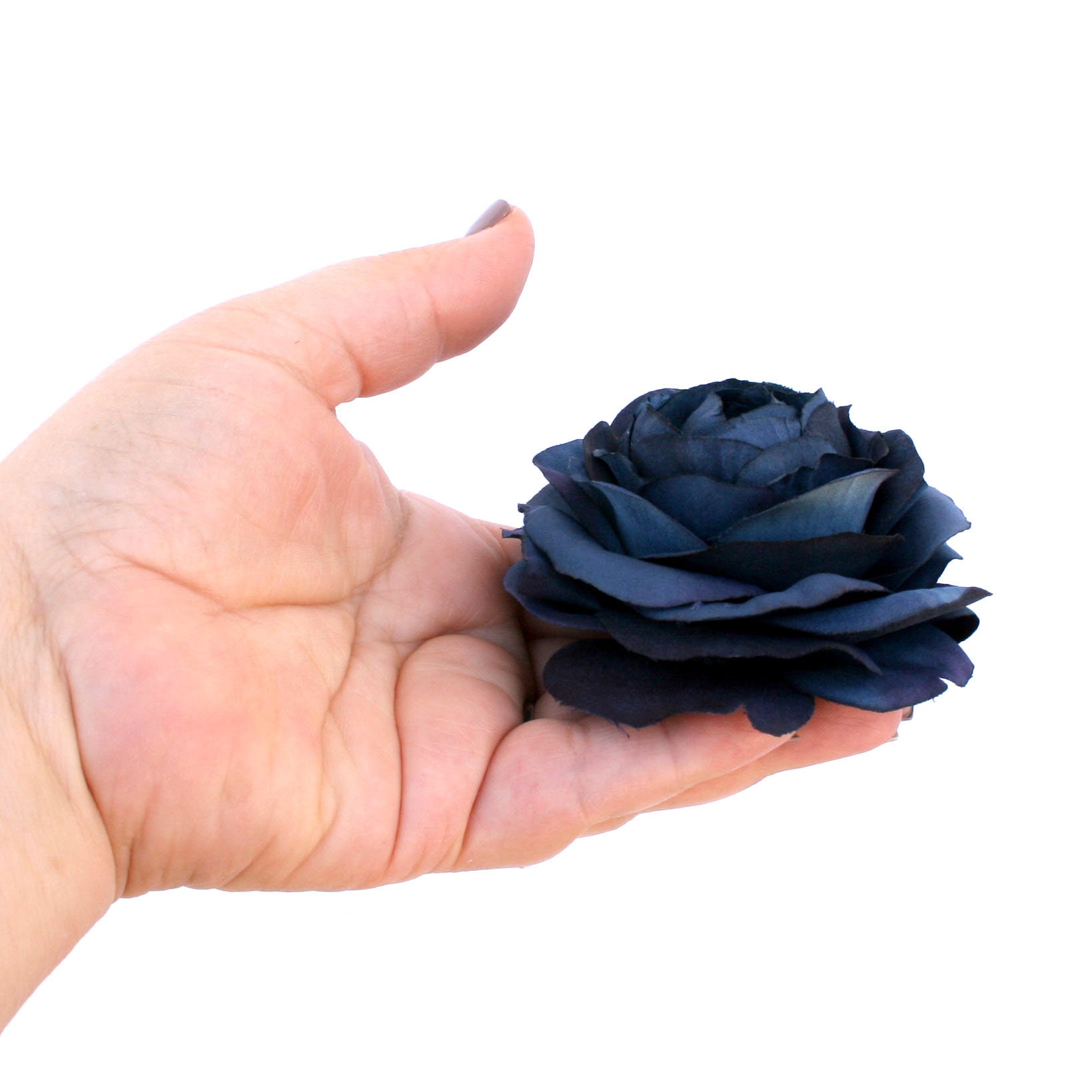 Navy Blue Ranunculus Silk Flowers Artificial Flower Heads - Etsy