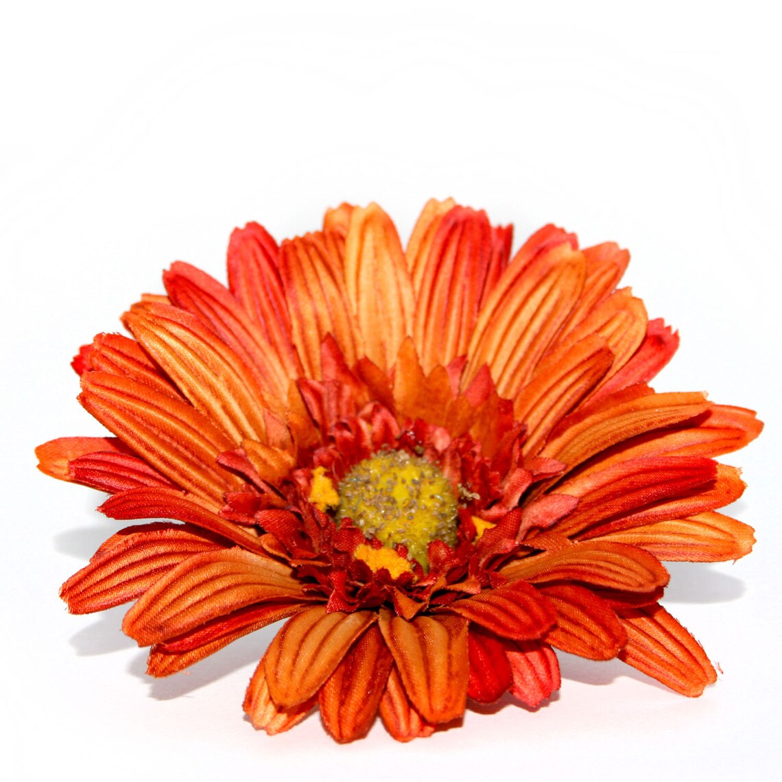 Textured Orange Rust Gerbera Daisy Artificial Flowers Silk | Etsy