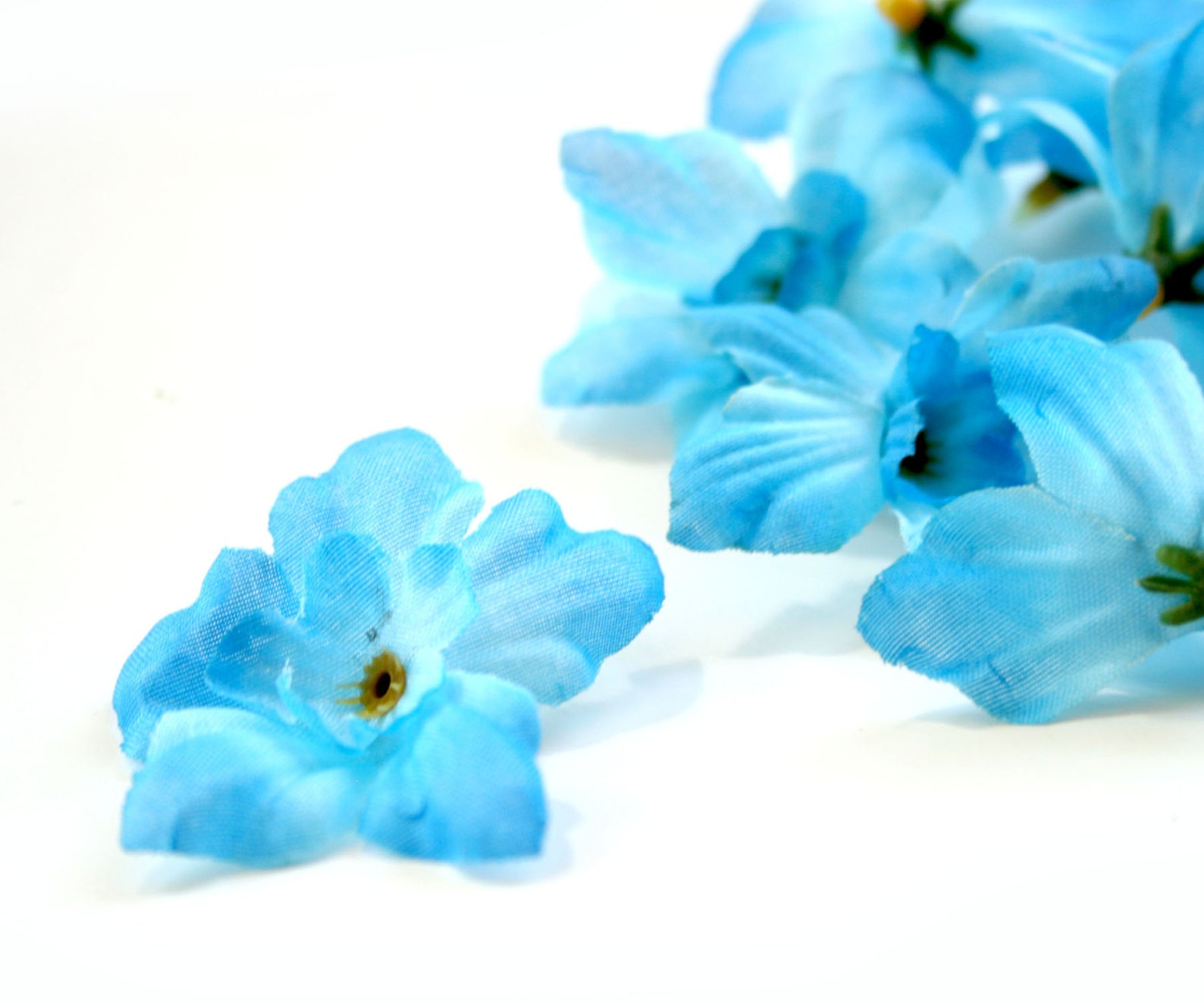 Bright Blue Bargain Delphinium 10 Count 2 Layers Budget - Etsy