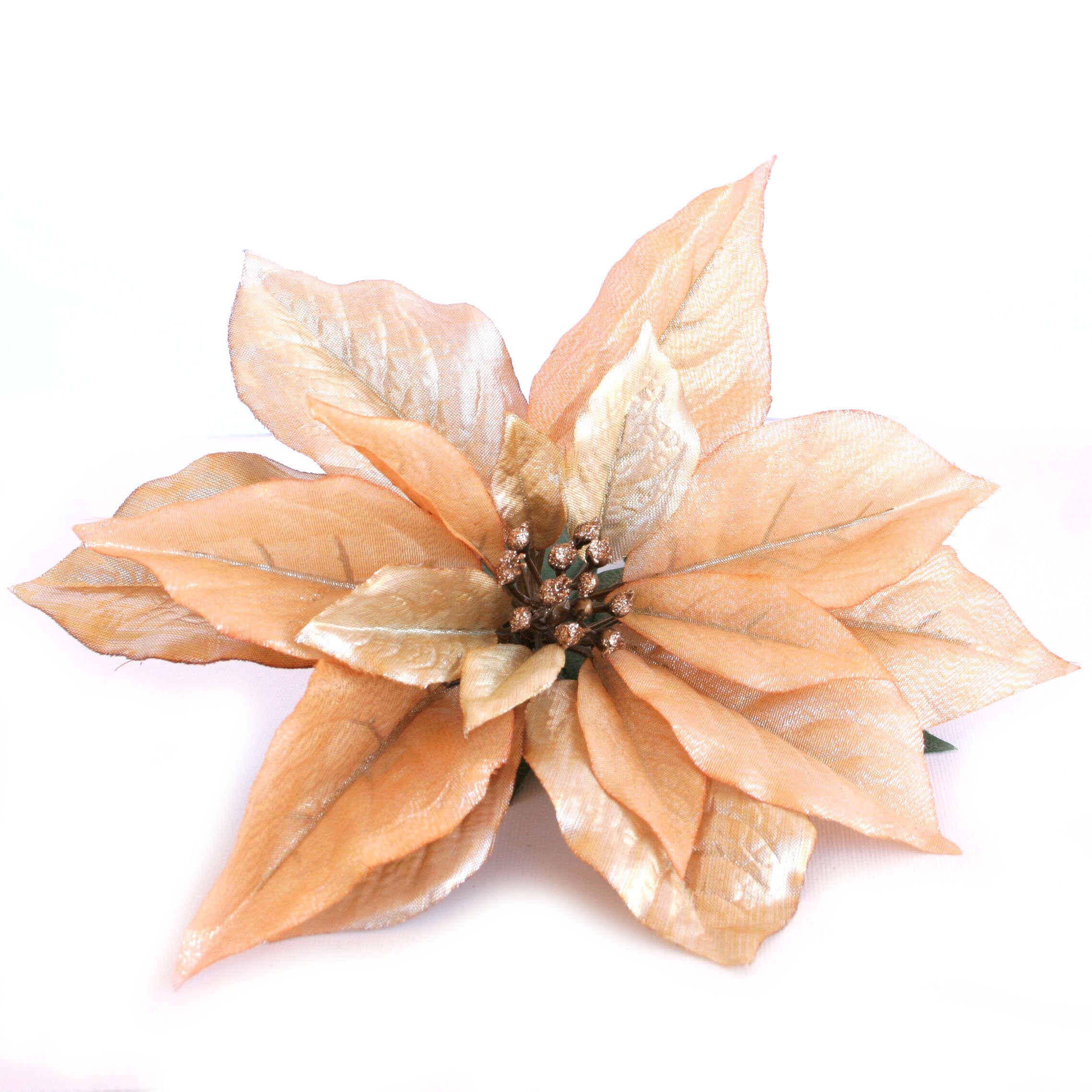 Jumbo Gold Poinsettia Artificial Flowers Holiday Flowers | Etsy