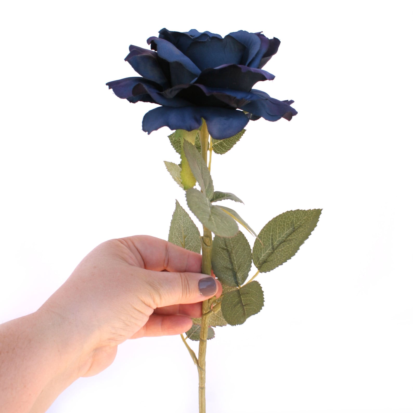 Navy Blue Botanic Rose Silk Flowers Artificial Flowers | Etsy