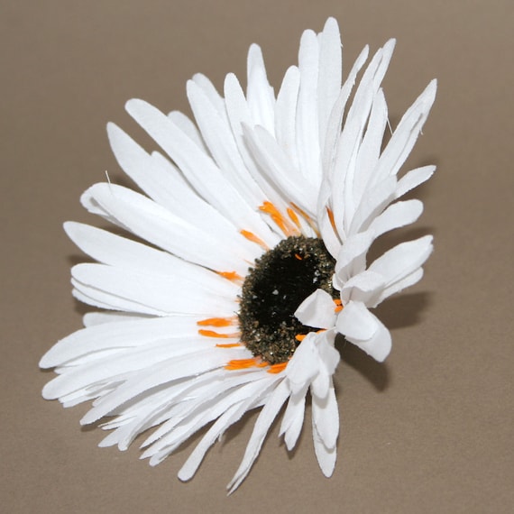 White Wild Gerbera Daisy Artificial Flowers Silk Flower | Etsy