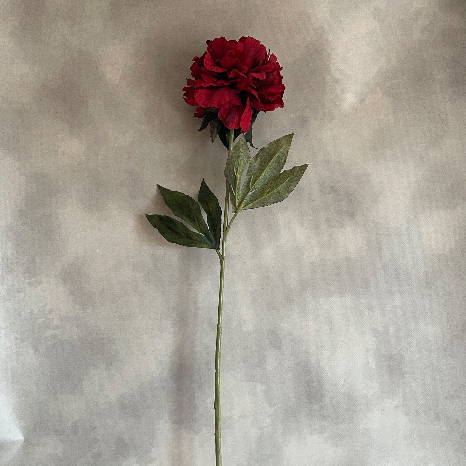 Deep Red Peony - Very Full - Artificial Flower Head, Silk Flower - PRE ...