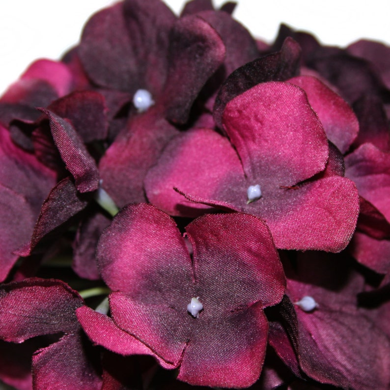 Large Plum Hydrangea Bunch Full Head Artificial Flowers - Etsy