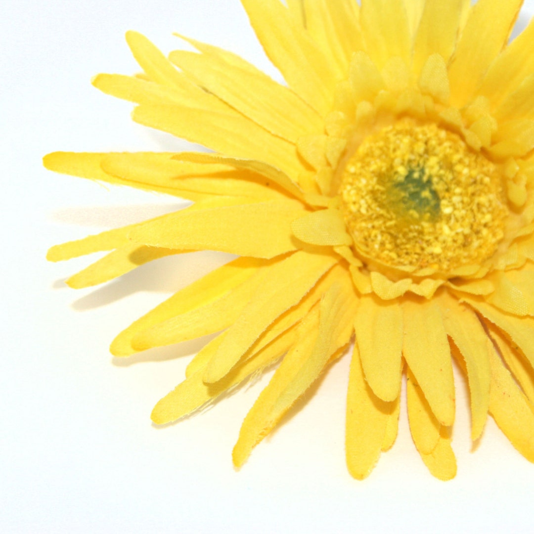 Yellow Gerbera Spider Daisy - Artificial Flowers, Silk Flower Head - Etsy