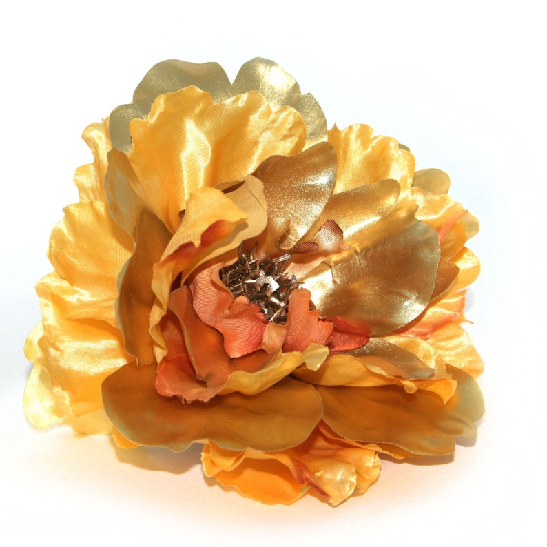 Metallic Yellow Gold Peony With or Without Stem Boutique | Etsy