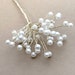 Gold Faceted Small Pearl Pick - Wedding Floral, Holiday Floral - Etsy