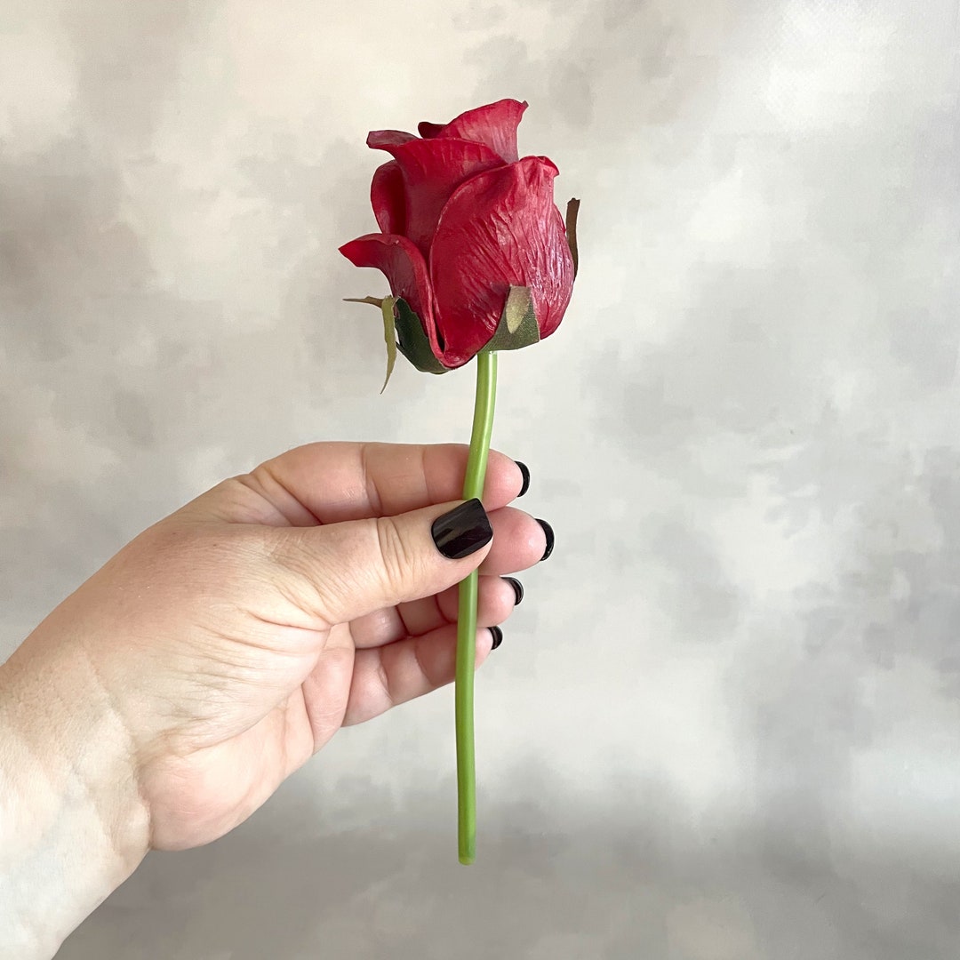 Real Touch RED ROSE BUD - Boutique Quality - Artificial Flower - Etsy