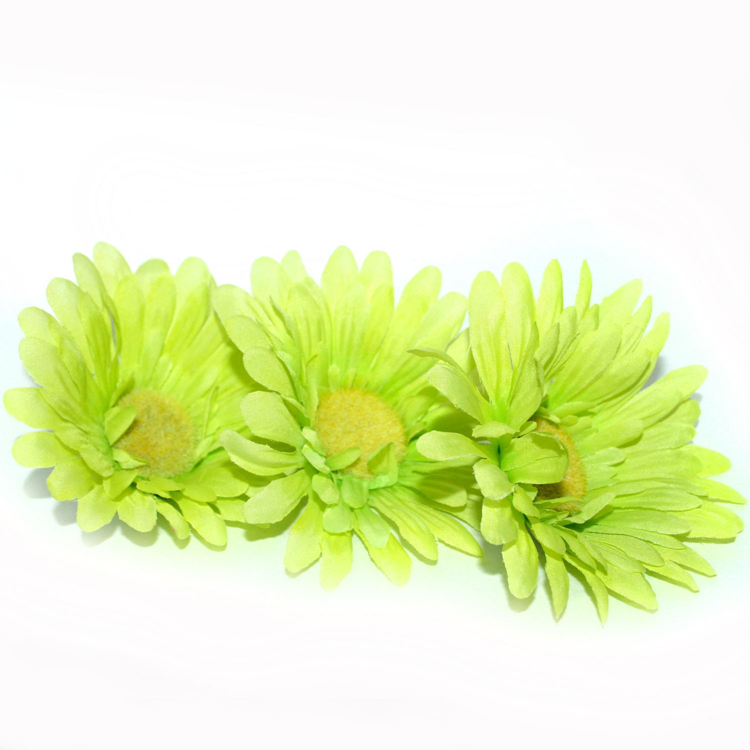 3 Light Green Gerbera Daisies Arificial Flowers Silk - Etsy
