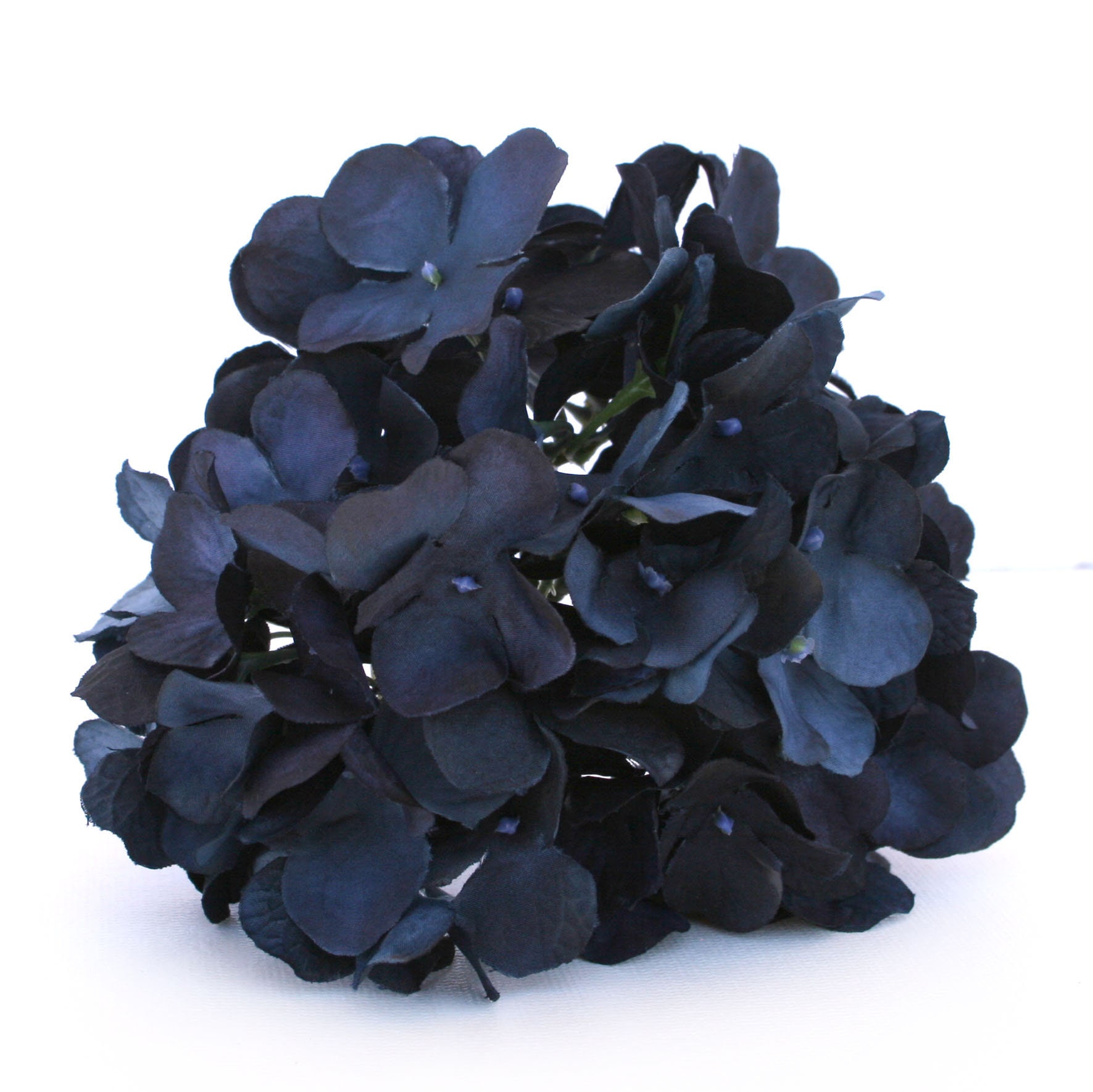 Large Navy Hydrangea Bunch - Full Head - Artificial Flowers, Blossoms ...
