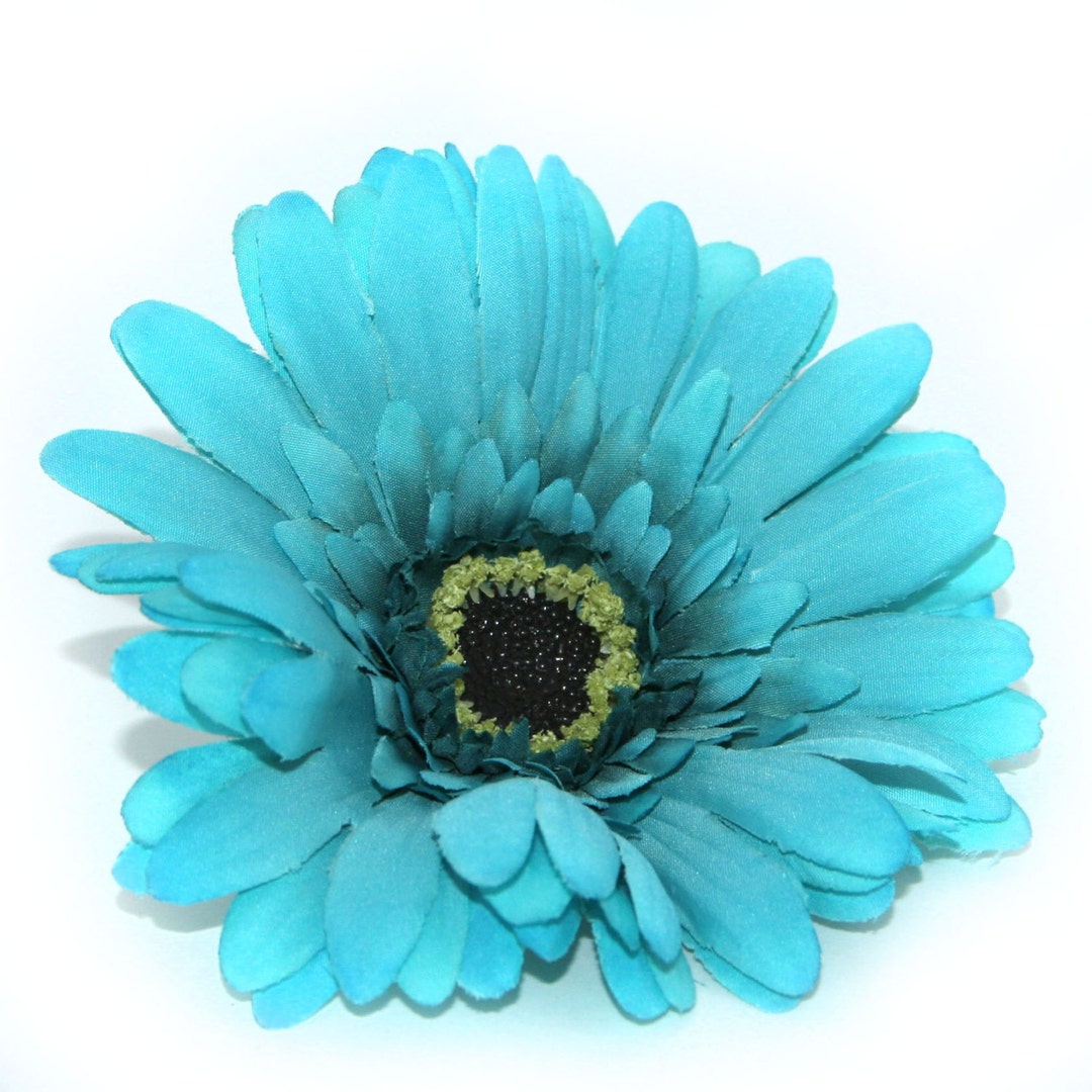 Turquoise Artistry Daisy - Artificial Flowers, Silk Flower Heads - PRE ...