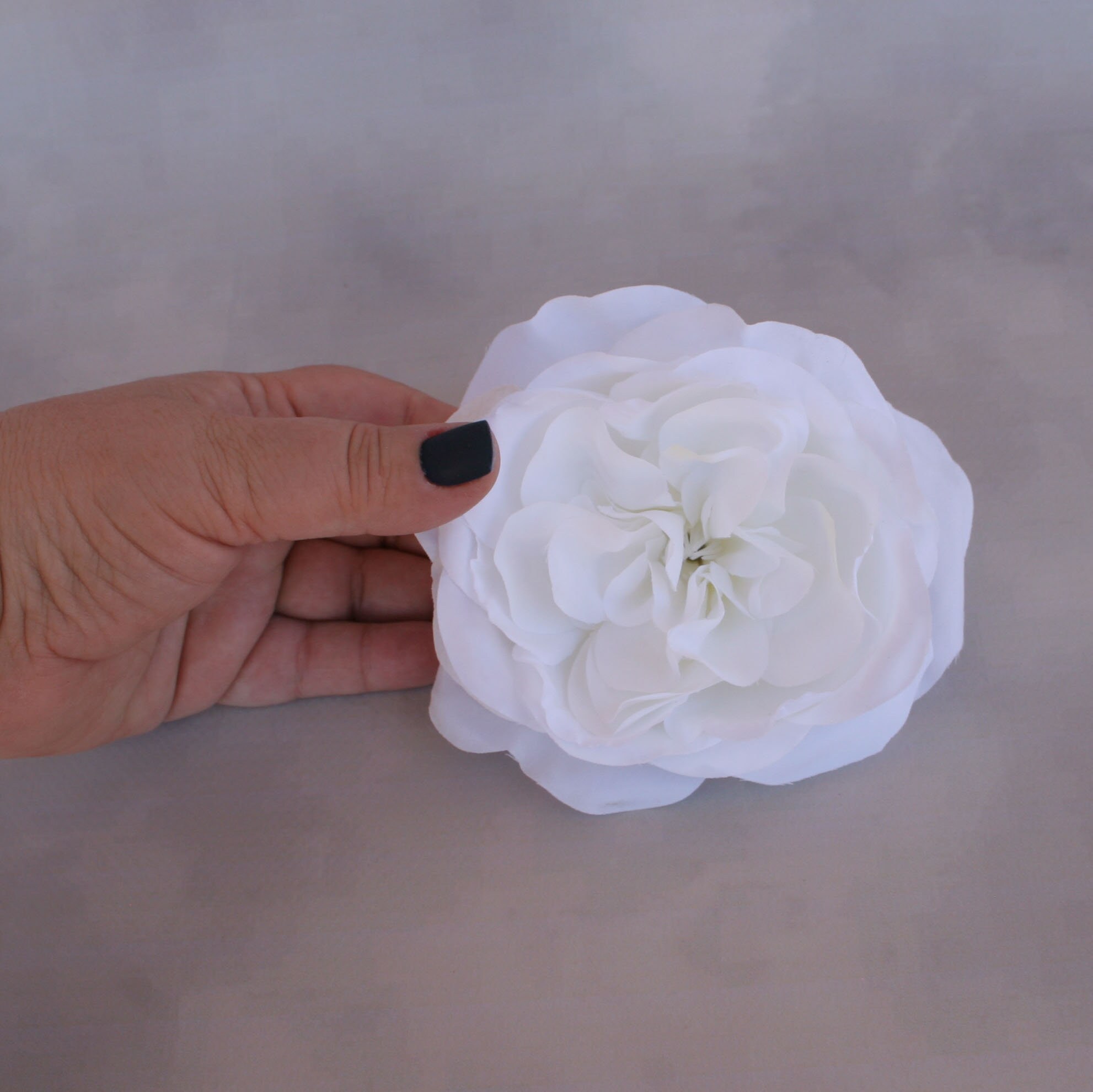 Pure White Cabbage Rose Artificial Flower Silk Flower Heads | Etsy