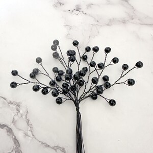 Small Black Pearl Pick - Wedding Floral, Holiday Floral - Etsy