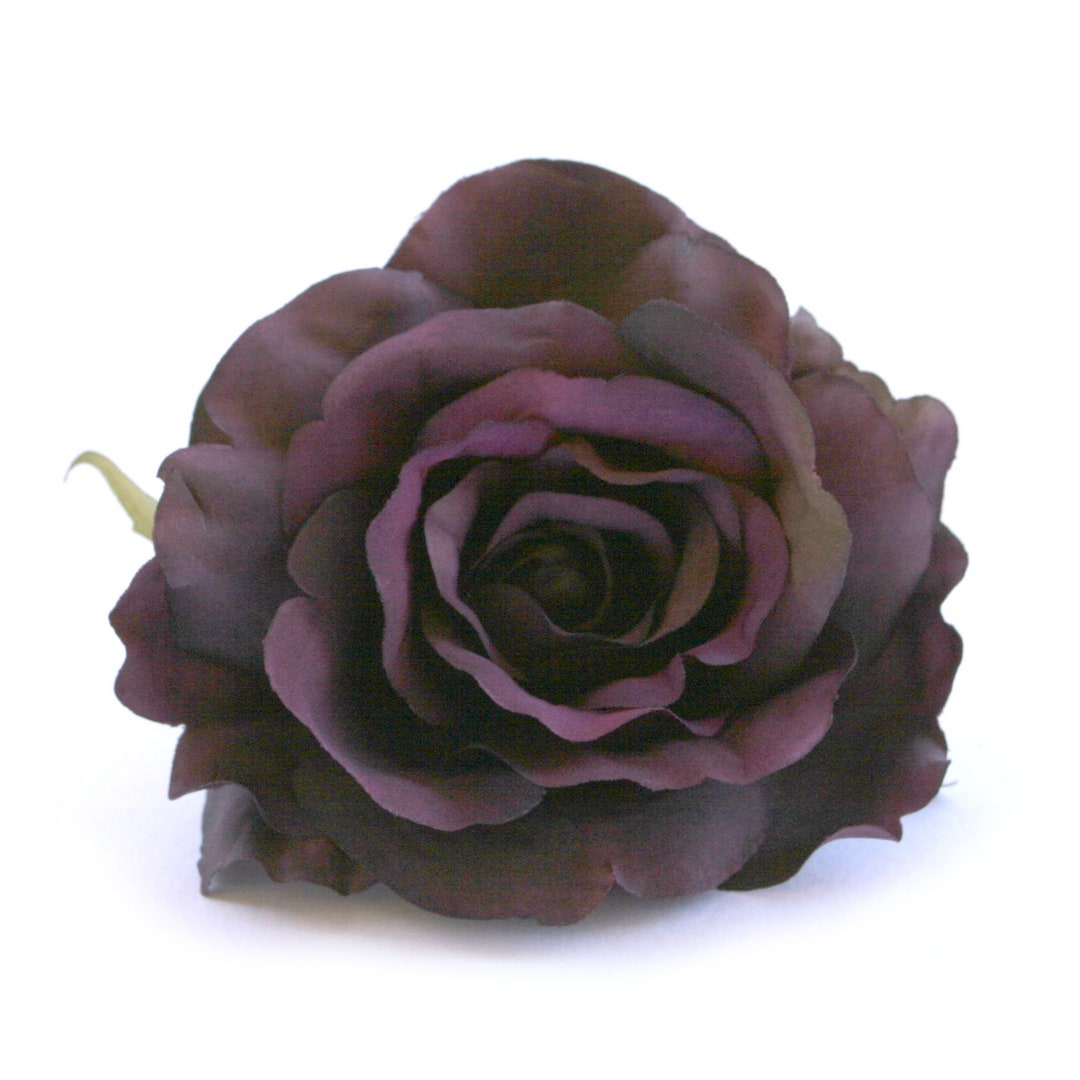Purple Plum Botanic Rose - Silk Flowers, Artificial Flowers - With or ...