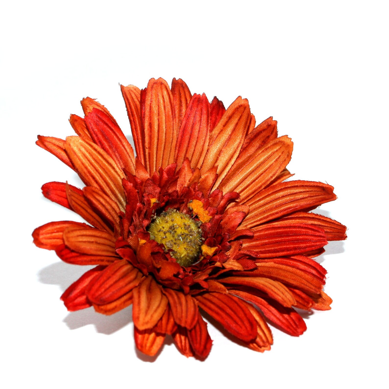 Textured Orange Rust Gerbera Daisy - Artificial Flowers, Silk Flowers ...