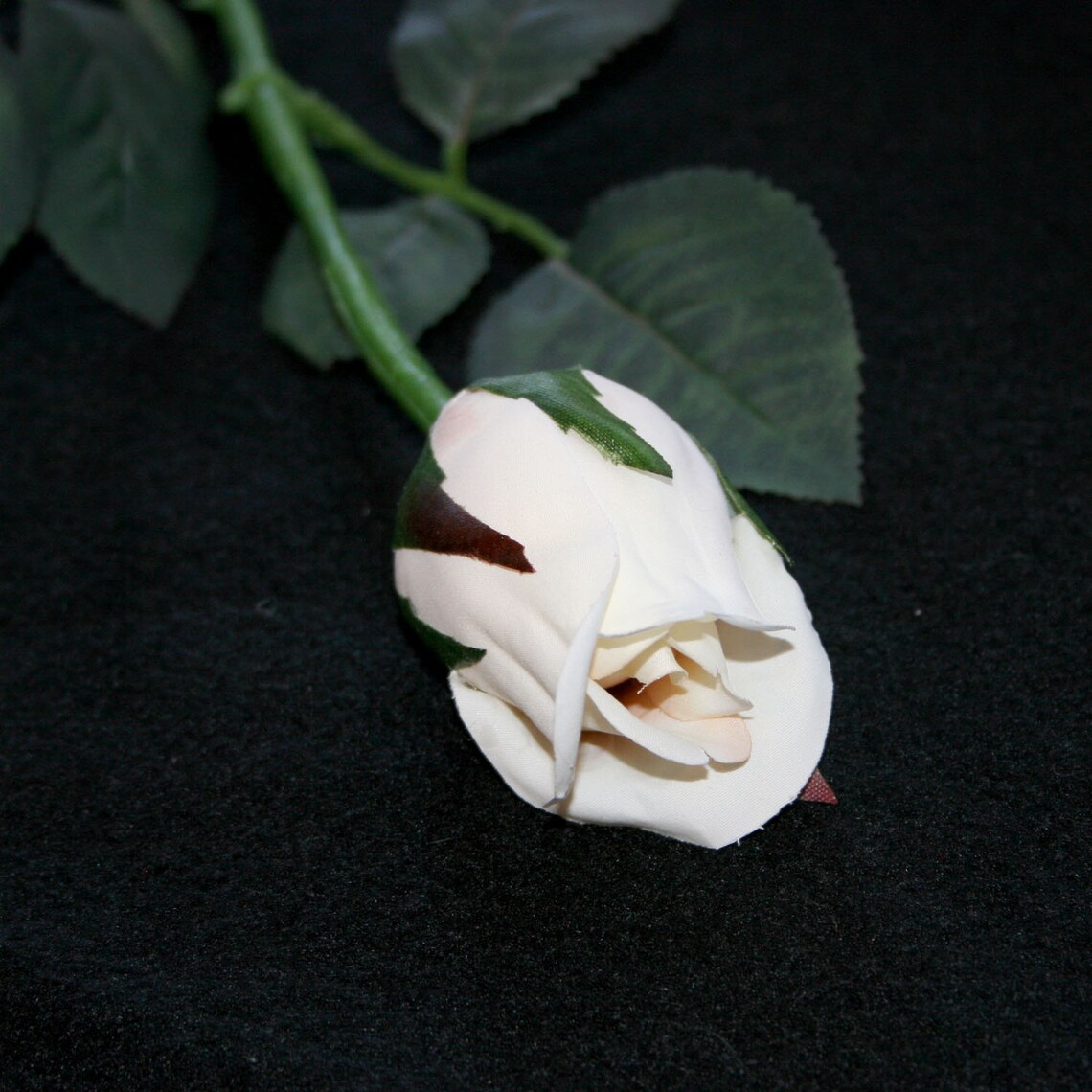 1 Vanilla Princess Rose Bud - Barely Blooming - Artificial Flowers ...