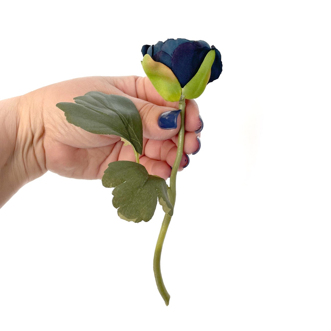 Navy Blue Ranunculus Pick Artificial Flowers Silk Flowers - Etsy
