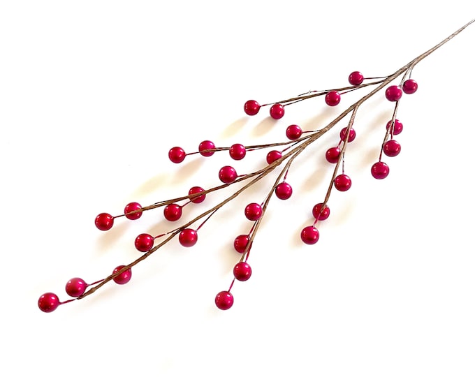 Frosted Champagne Gold Berry Spray - Holiday Floral, Christmas Floral ...