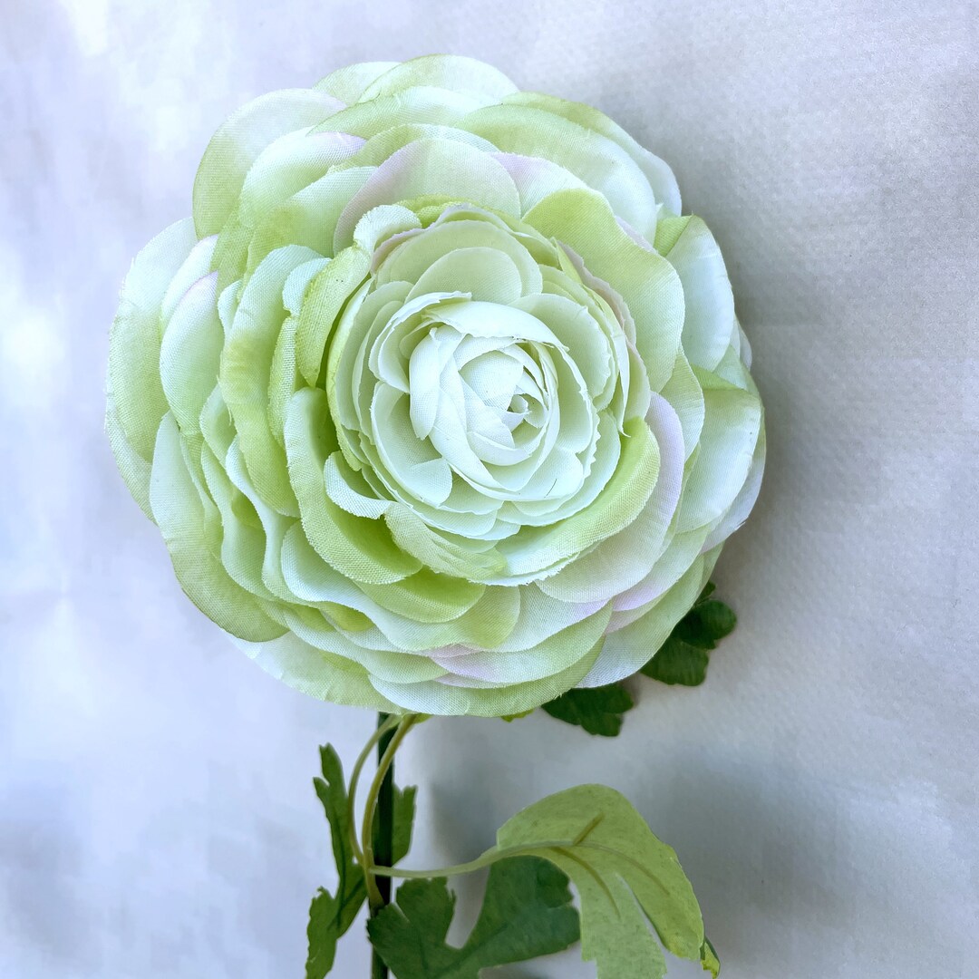 Large Light Green Ranunculus - Silk Flowers, Artificial Flowers - Etsy