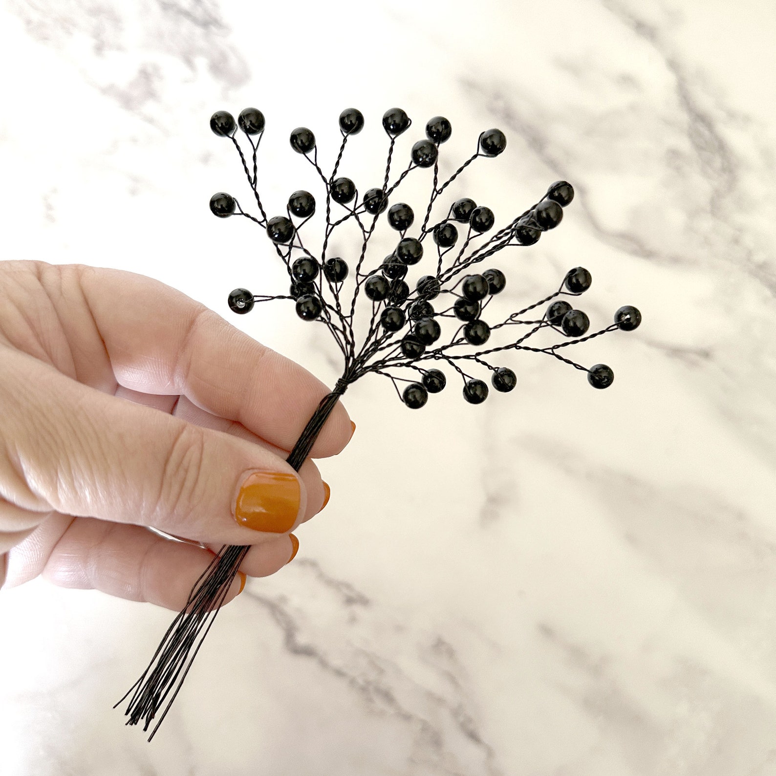 Small Black Pearl Pick - Wedding Floral, Holiday Floral - Etsy