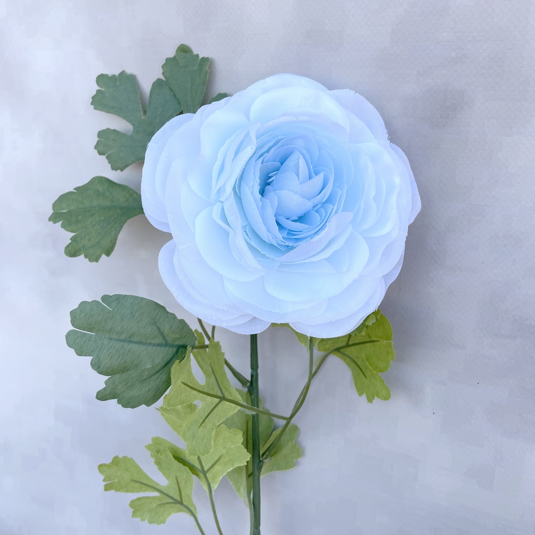 Large Light Blue Ranunculus - Silk Flowers, Artificial Flowers - Etsy