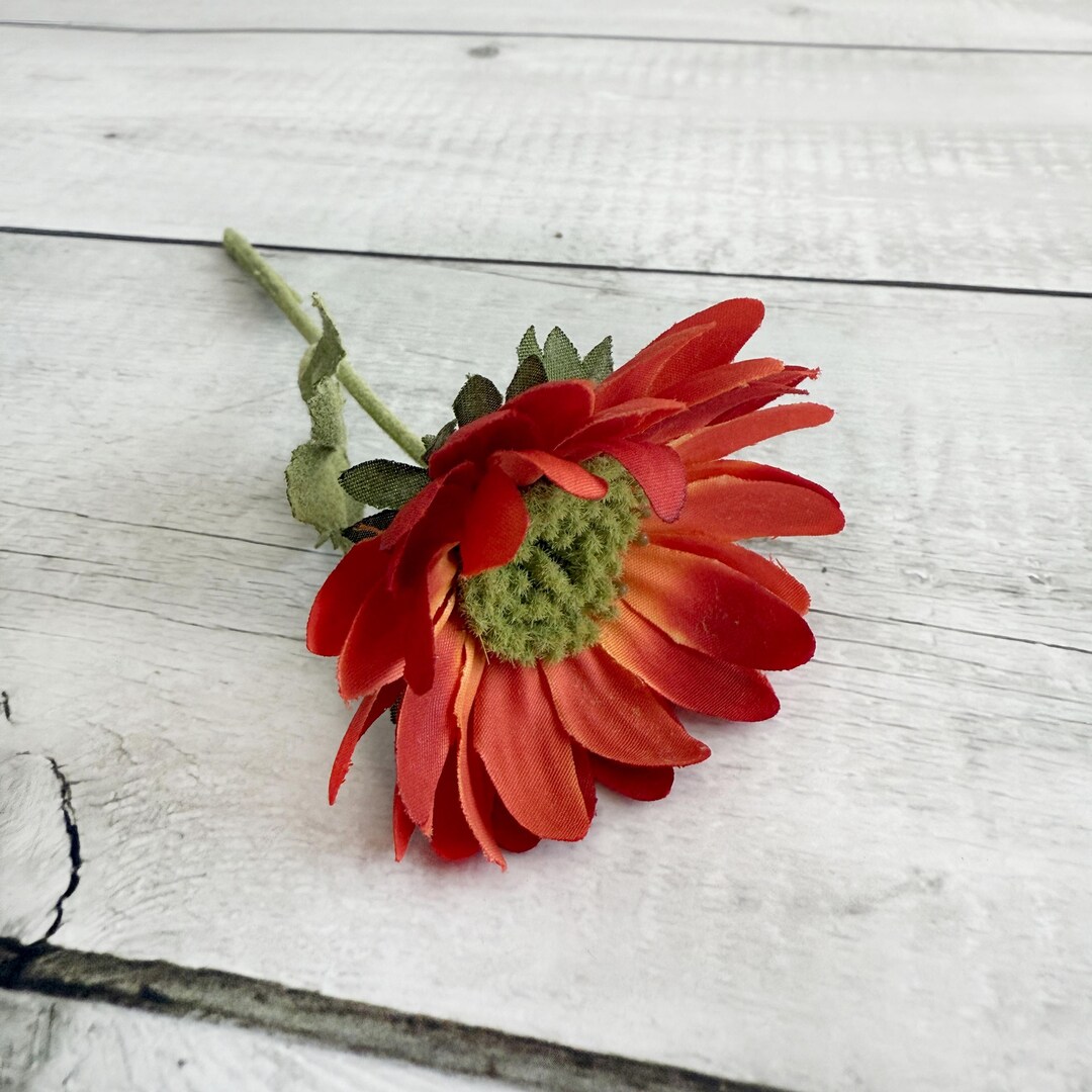 Small Orange Daisy Pick - Artificial Flower, Silk Flower - Etsy