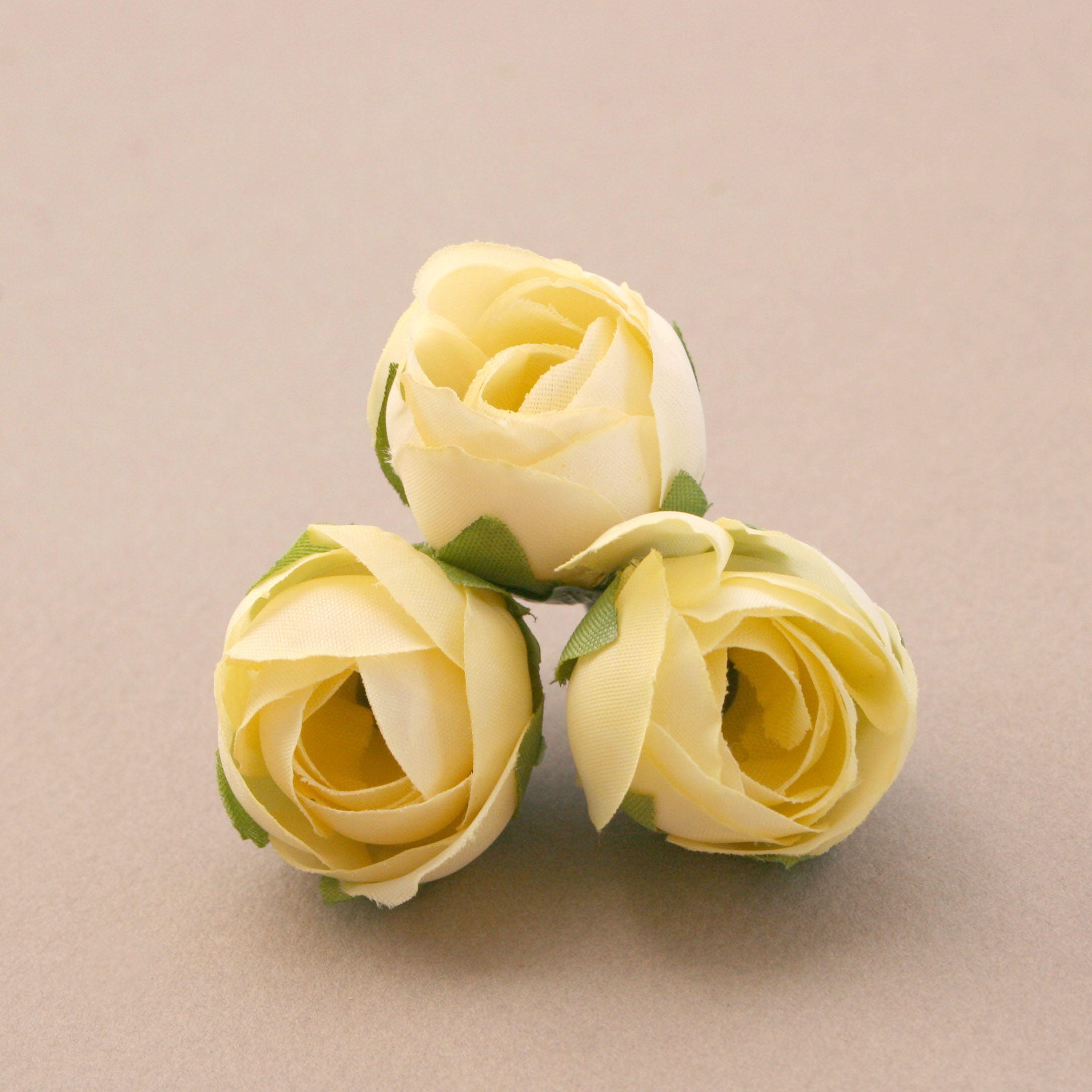 10 Pale Yellow Tea Roses Artificial Flowers Silk Roses - Etsy