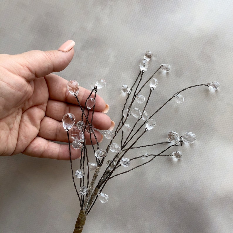 Christmas Crystal Berry Sprigs - Christmas Floral, Holiday Floral - Etsy