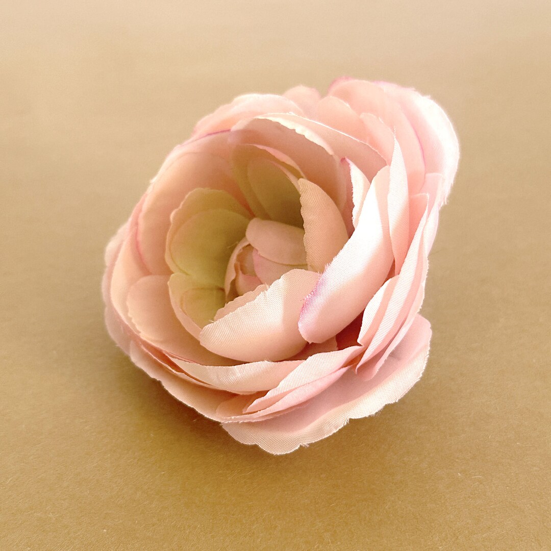 Pink Ranunculus With Light Green Center - Silk Flowers, Artificial ...