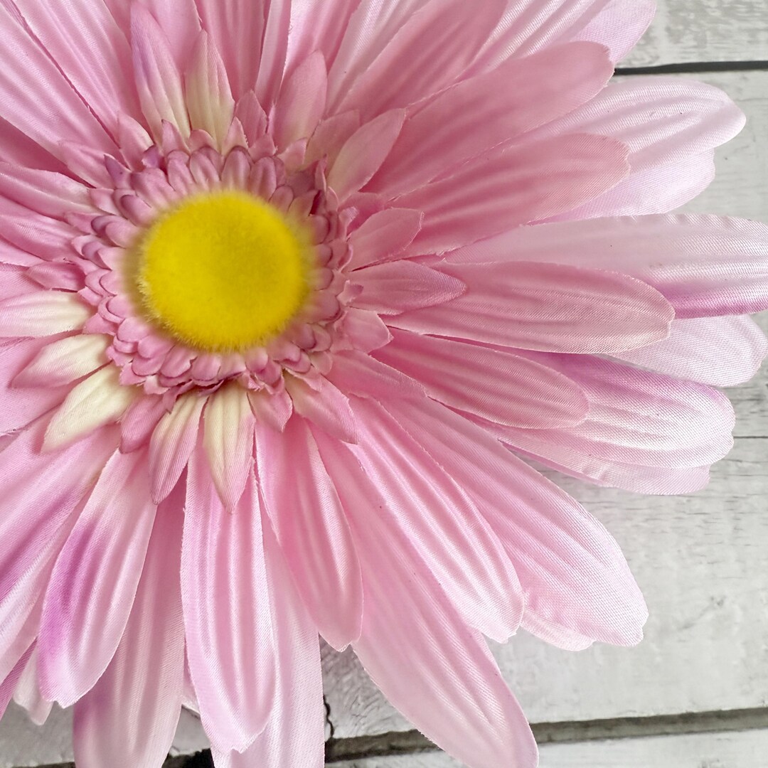 Jumbo Pink Gerbera Daisy Head- Artificial Flowers, Silk Flower Heads - Etsy